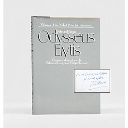 Selected Poems.,ELYTIS, Odysseus.,1981,Inscribed by the Nobel laureate ...