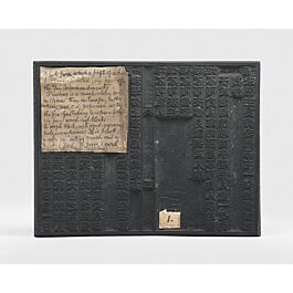 Woodblock used to print part of the Ten Commandments in Chinese and ...