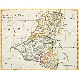 A Map of the Seven United Provinces: with the Dutch Austria and French ...