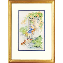 Original watercolour for Goldilocks: "Goldilocks Peers Through the ...